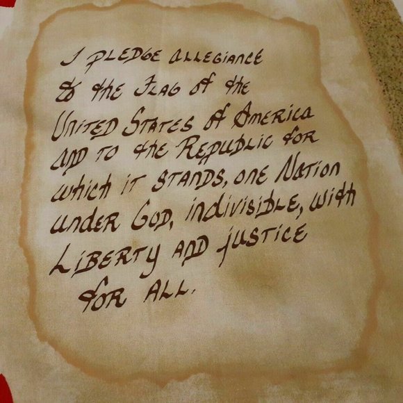 CONCORD FABRICS INC. | Wall Decor | Pledge Allegiance Under God Us Flag ...